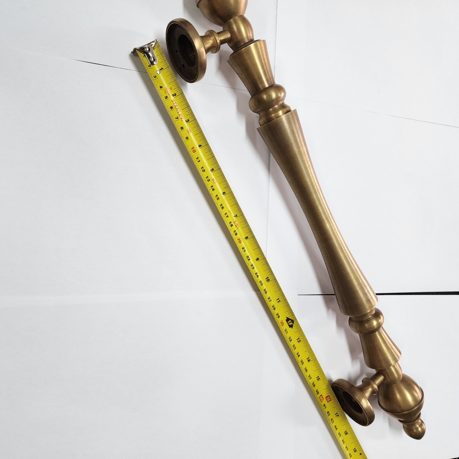Spun Pull Handles hidden face fixing made real brass - Aloka Brass