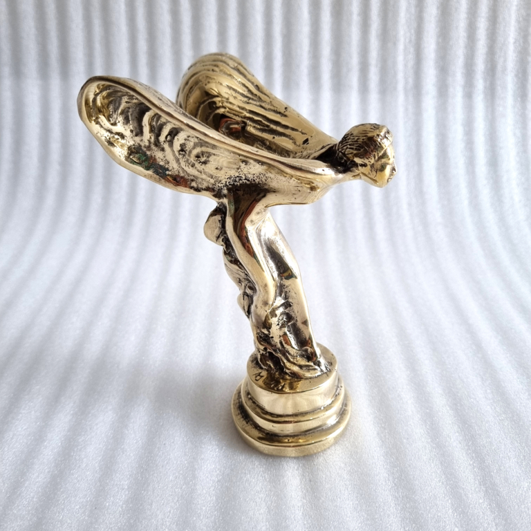 15cm Heavy Replica of ROLLS ROYCE FLYING LADY EMBLEM - Aloka Brass