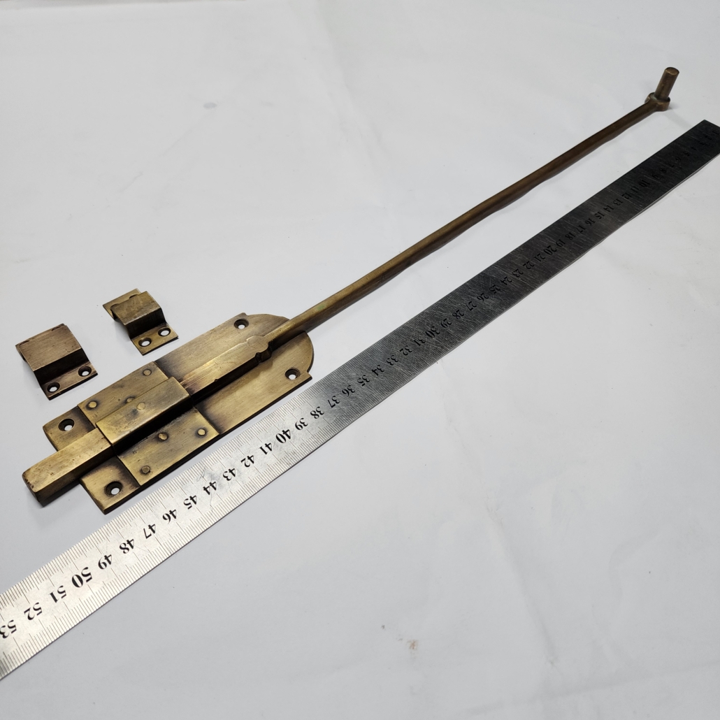 Flush French Bolt 50cm Solid Antique Brass Old Style Door Flush slide ...