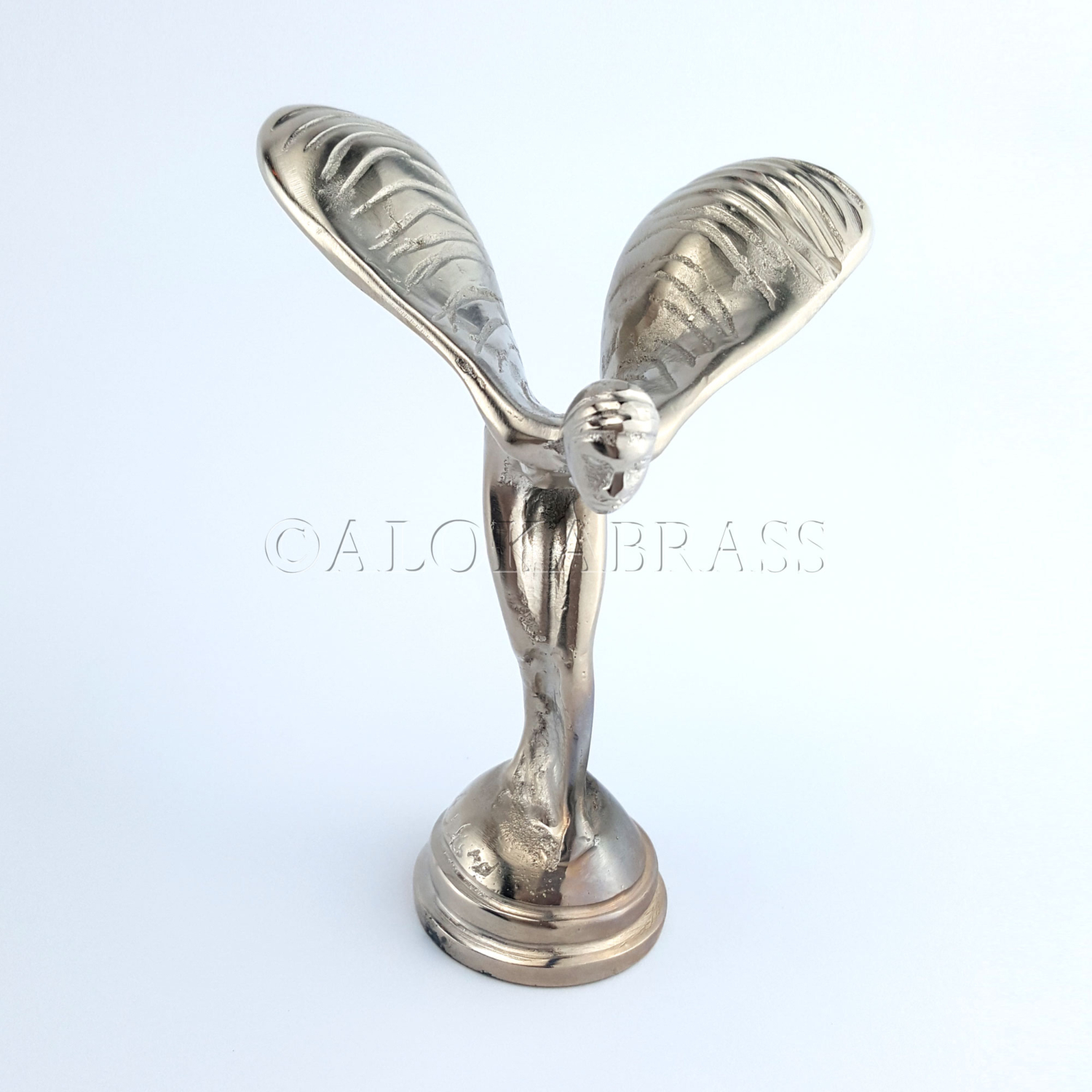 12cm Heavy Replica of ROLLS ROYCE FLYING LADY EMBLEM - Aloka Brass
