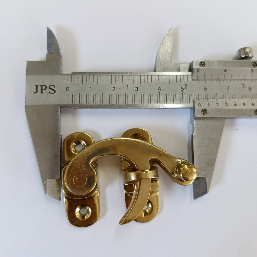 4 Solid Brass Trunk Catch Swing 5cm latch for suitcase door box ...