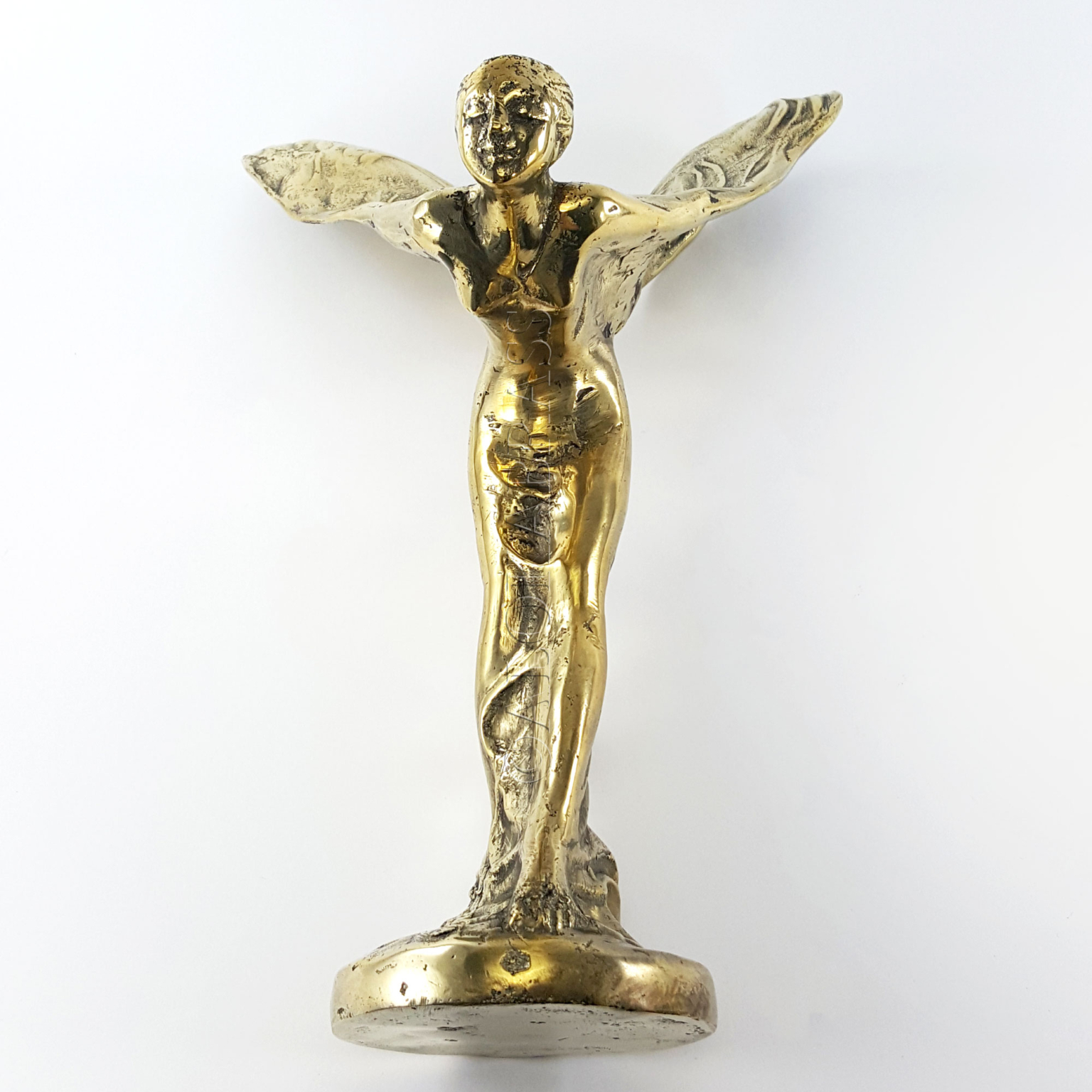 33cm Heavy Replica of ROLLS ROYCE FLYING LADY EMBLEM - Aloka Brass
